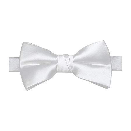 Click here for J. Ferrar Solid Pre-Tied Bow Tie  One Size  White prices