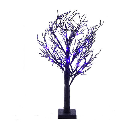 Click here for Kurt Adler 2 Foot Black Glitter And Purple LED Lig... prices