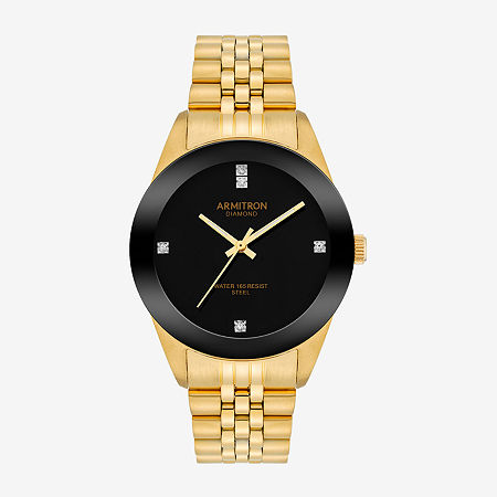 Click here for Armitron Mens Diamond Accent Gold Tone Stainless S... prices