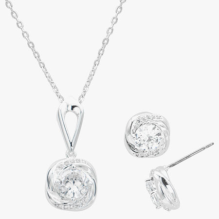 Click here for Sparkle Allure Womens Cubic Zirconia Pure Silver O... prices