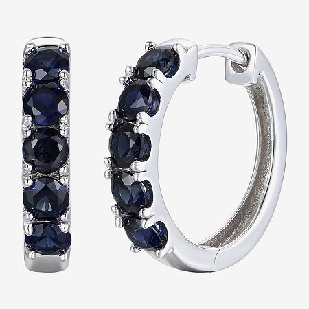 Click here for Womens Genuine Gemstone 10K Gold 13mm Hoop Earring... prices