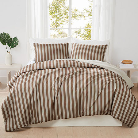 Truly Soft Weston Stripe 3-Pc. Comforter Set  Full/Queen - Brown