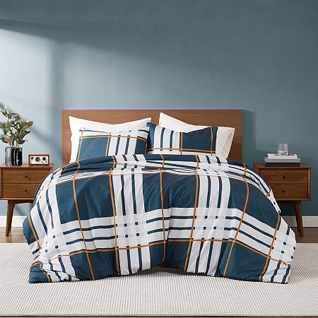Truly Soft Henry Plaid 3-Pc. Comforter Set  Full/Queen - Blue