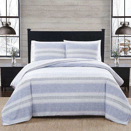 Click here for London Fog Stripe Flannel 3-Pc. Comforter Set  Kin... prices