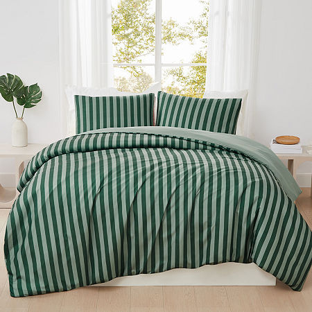Truly Soft Weston Stripe 3-Pc. Duvet Set  Full/Queen - Green