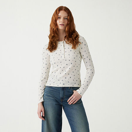Click here for Levis Womens Dana Henley Long Sleeve Top - Curie D... prices