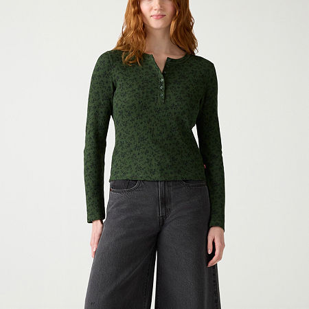 Click here for Levis Womens Dana Henley Long Sleeve Top - Curie F... prices