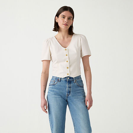 Click here for Levis Womens V Neck Short Sleeve T-Shirt  Medium... prices