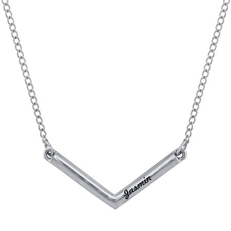 Click here for Personalized V-Shaped Engraved Necklace  One Size... prices