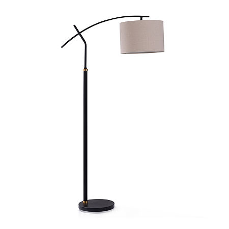 Click here for Stylecraft Dudley Black And Brass Floor Lamp  One... prices