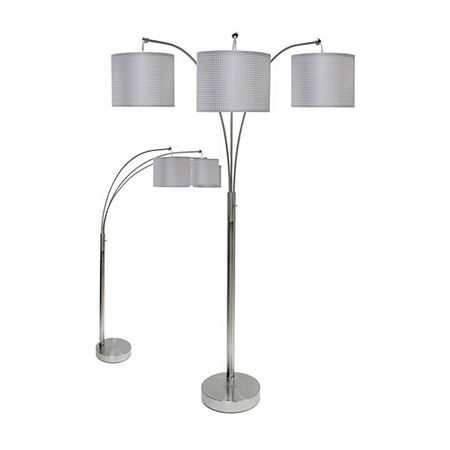 Click here for Stylecraft Owen 3-Light Brushed Steel Arched Floor... prices