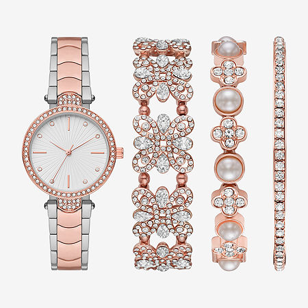 Click here for Ladies Sets Womens Crystal Accent Two Tone 4-pc. W... prices
