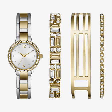 Click here for Ladies Sets Womens Crystal Accent Two Tone 4-pc. W... prices