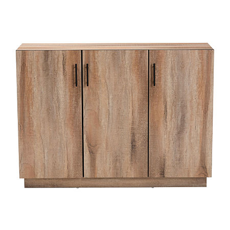 Baxton Studio Patton Modern and Contemporary 47.2 Finished Wood 3-Door Dining Room Sideboard Buffet - Natural Oak