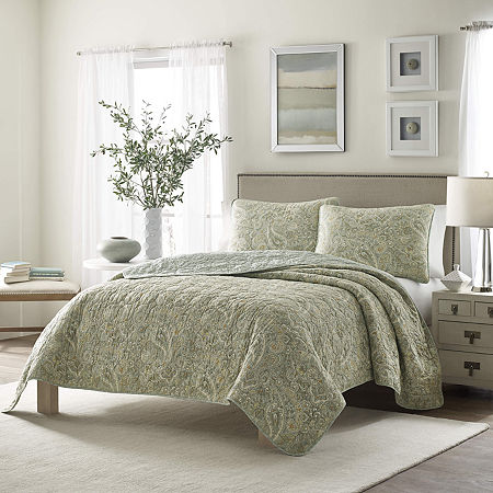 Click here for Stone Cottage Emilia Quilt Set  One Size  Green prices