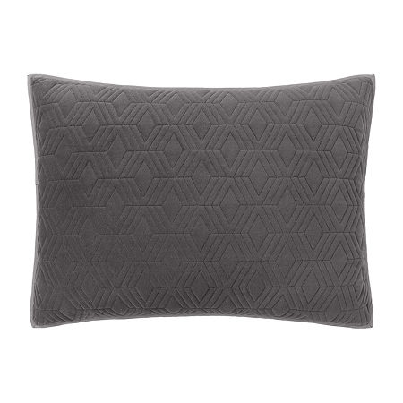 Click here for Fieldcrest Poly Diamond Pillow Sham  One Size  Gra... prices