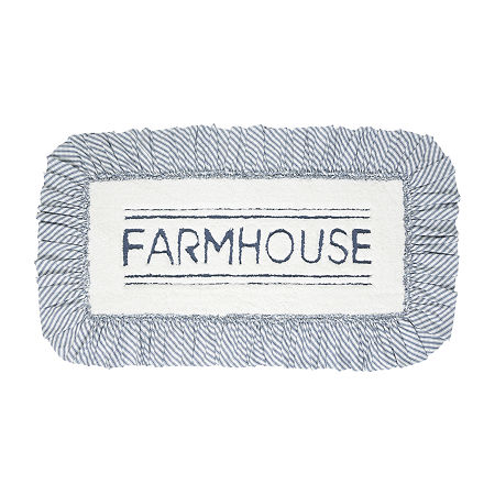 Click here for VHC Sawyer Mill Blue Farmhouse Bath Mat  One Size... prices