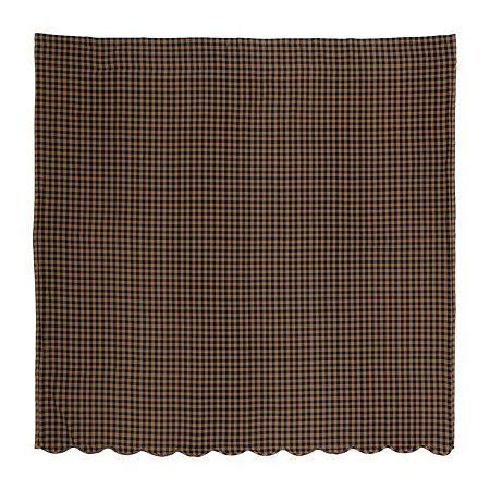 Click here for Vhc Brands Black Check Shower Curtain  One Size  B... prices