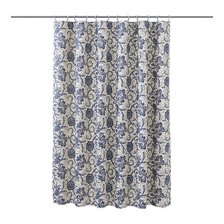 Click here for Vhc Brands Dorset Shower Curtain  One Size  Blue prices