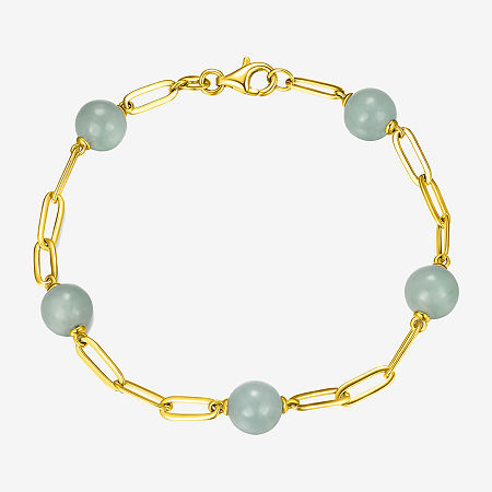 Click here for Womens Genuine Green Jade 18K Gold Over Silver Str... prices