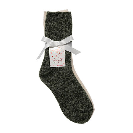 Click here for Luxury Cozy Rib Womens 2 Pair Crew Socks  9-11  Gr... prices
