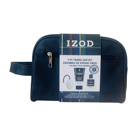 Click here for IZOD Navy Leather Dopp Bag Travel Toiletry Set  On... prices