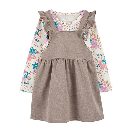 Click here for Carters Toddler Girls Floral Dress Set  3t  Brown prices