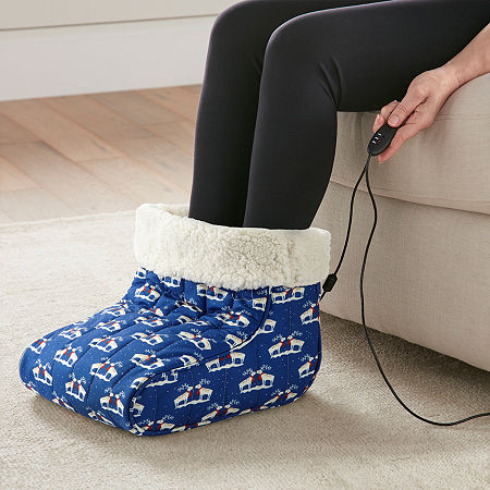 Click here for Micro Flannel Heated Foot Warmer  One Size  Beige prices