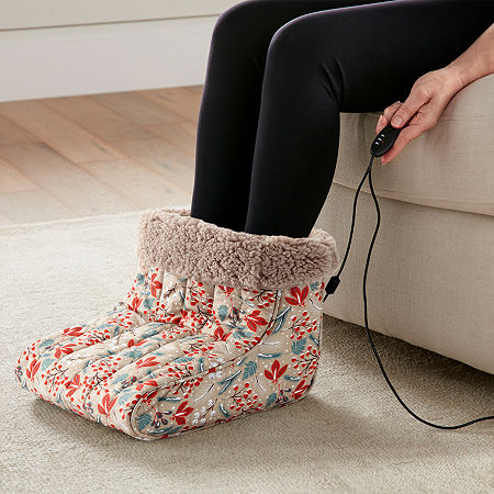 Click here for Micro Flannel Heated Foot Warmer  One Size  Red prices