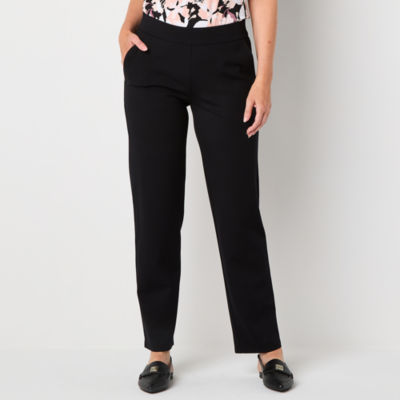 Liz Claiborne Maya Womens Mid Rise Straight Pull-On Pants - JCPenney