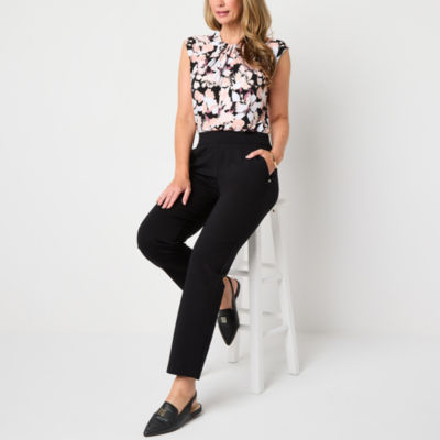 Liz Claiborne Maya Womens Mid Rise Straight Pull-On Pants - JCPenney
