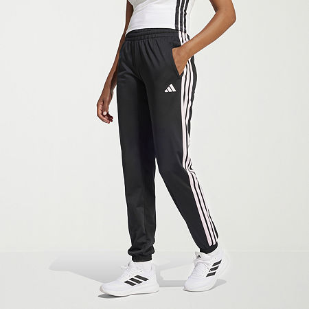 adidas Womens Tricot 3-Stripes Track Pants - Black/Clear Pink