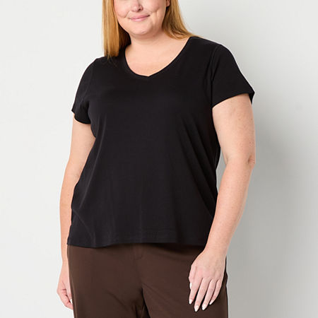 Click here for St. Johns Bay Womens Plus Easy-on + Easy-off V Nec... prices