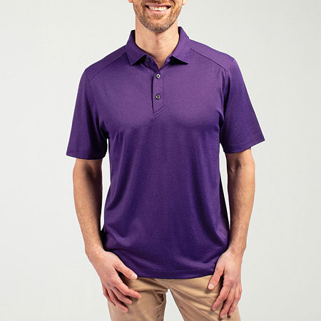 Cutter & Buck Forge Eco Stretch Recycled Mens Polo Shirt - Dark college purple heather