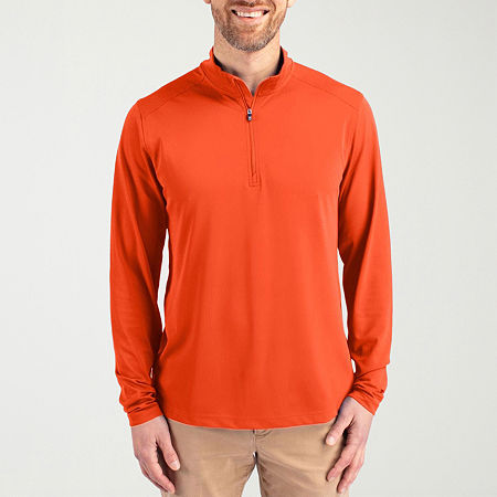 Click here for CUTTER & BUCK Mens Mock Neck Long Sleeve Quarter-Z... prices