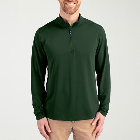 Click here for CUTTER & BUCK Mens Mock Neck Long Sleeve Quarter-Z... prices