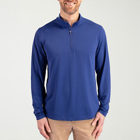 Click here for CUTTER & BUCK Mens Mock Neck Long Sleeve Quarter-Z... prices