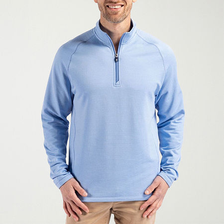 Cutter & Buck Peshastin Fleece Recycled Mens Half Zip Pullover - Atlas heather