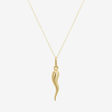 Click here for Italian Horn Unisex Adult 10K Gold 18 Inch Pendant... prices