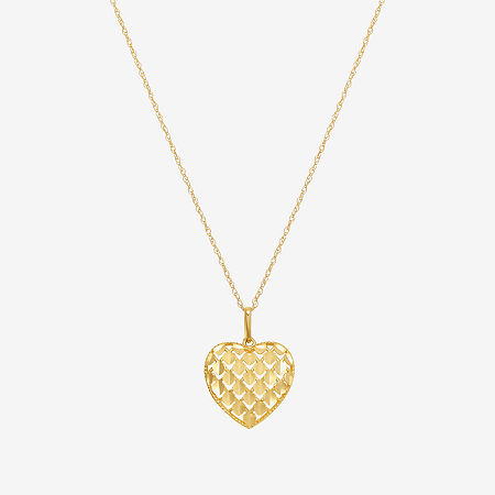 Click here for Womens 10K Gold Heart 18 Inch Pendant Necklace  On... prices