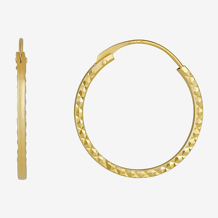 Click here for Womens 14K Gold 15mm Hoop Earrings  One Size prices