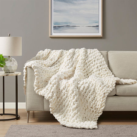 Click here for Madison Park Chunky-Knit Chenille Throw  50 x 60 -... prices