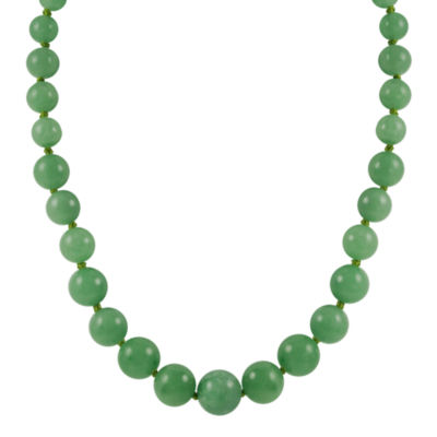 14K Gold Jade Graduated Bead Necklace - JCPenney