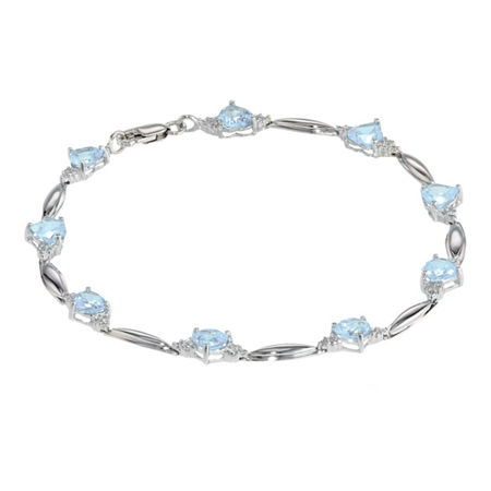 Click here for Simulated Aquamarine Heart-Shaped Sterling Silver... prices