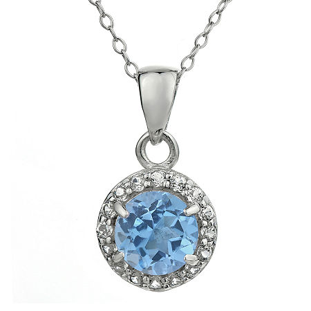Click here for Simulated Aquamarine & White Topaz Sterling Silver... prices