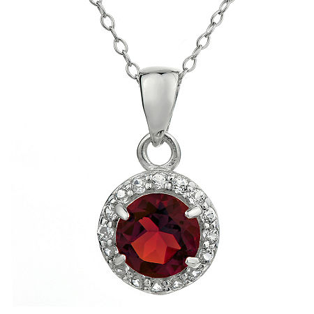Click here for Faceted Genuine Garnet & White Topaz Sterling Silv... prices