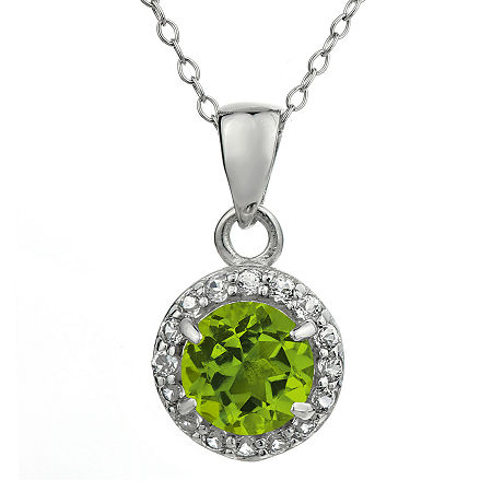 Click here for Faceted Genuine Peridot & White Topaz Sterling Sil... prices