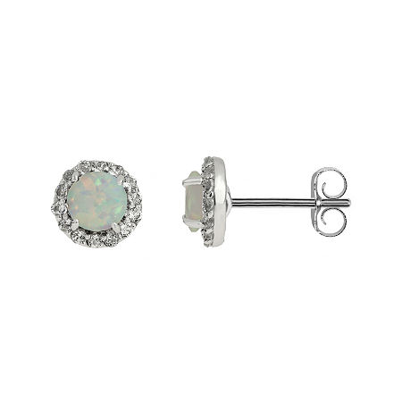 Click here for Faceted Lab-Created Opal & White Topaz Sterling Si... prices