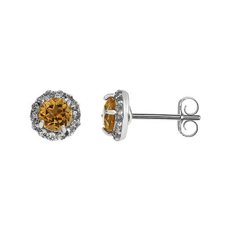 Click here for Faceted Genuine Citrine & White Topaz Sterling Sil... prices