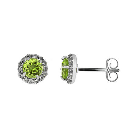 Click here for Faceted Genuine Peridot & White Topaz Sterling Sil... prices